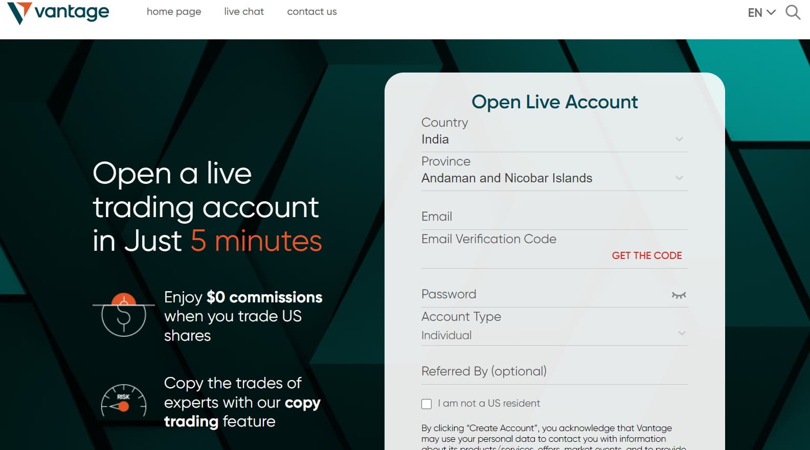 Vantage Referral Code [rebate] - Get 20% Rebate On Trading Fees. - Invite Codes